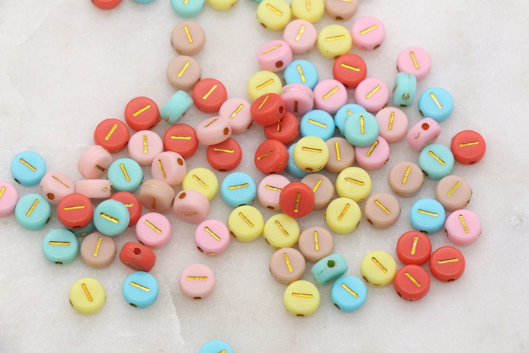Letter I Round Beads Individual Letter Beads Multicolor - Etsy