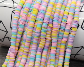 6mm Multicolored Polymer Clay Disc Beads, Mixed Color Heishi Beads ...