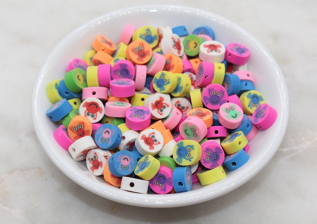 Assort Crab Polymer Clay Beads, Sea Themed Clay Beads, Sea Life Beads ...