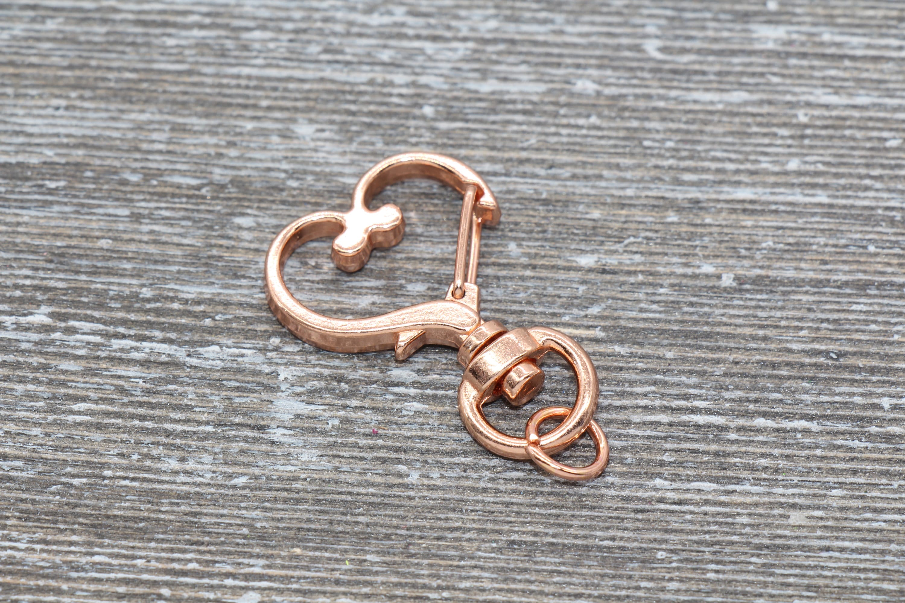 5 Heart Clasp Key Chain Heart Swivel Clasp Key Rings Heart | Etsy