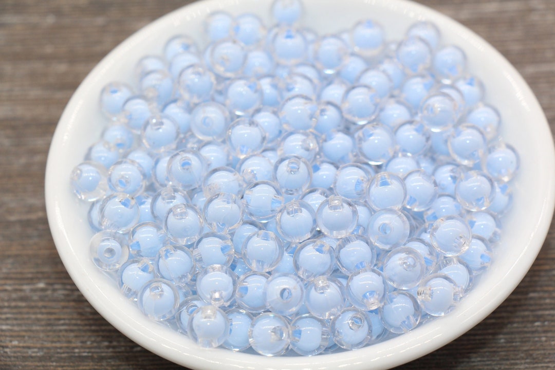 8mm Blue Round Beads, Blue Acrylic Round Gumball Beads, Bubblegum Beads ...