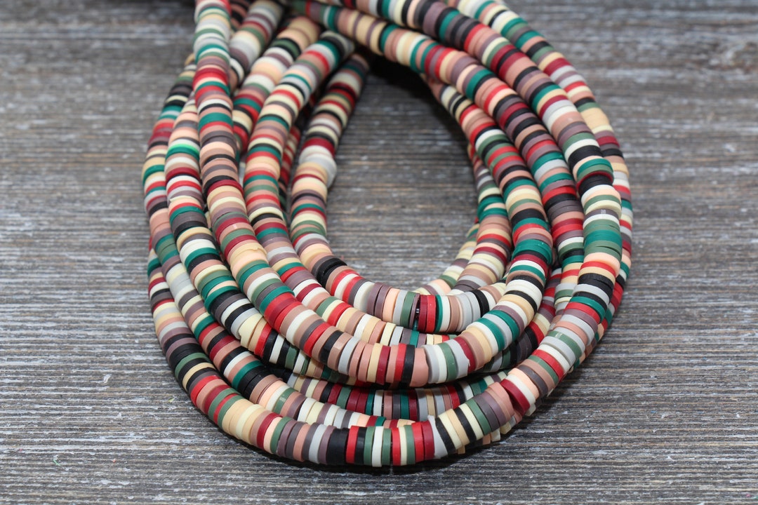 6mm Multicolored Polymer Clay Disc Beads, Mixed Color Heishi Beads ...