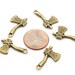 8 Pcs Hatchet Charms Hardware Charms Antique Bronze Tone 2 Sided ...
