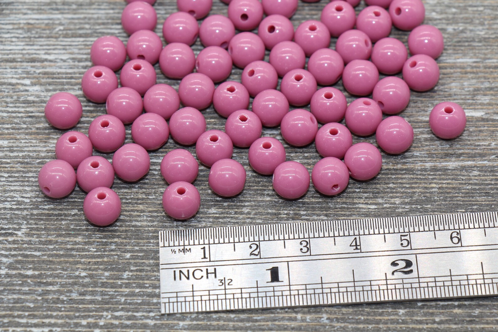 8mm Turkish Rose Gumball Beads Round Acrylic Loose Beads - Etsy