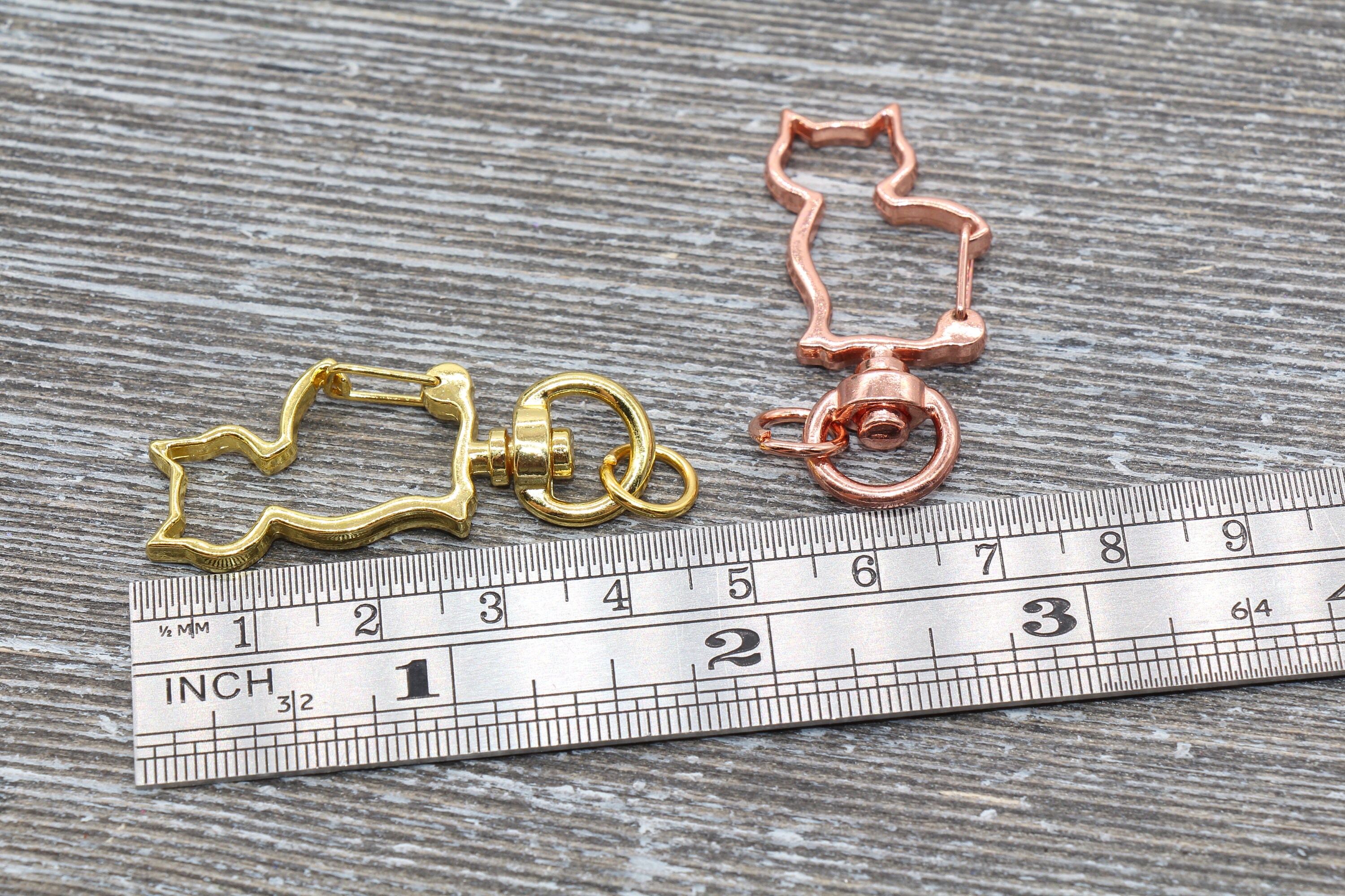 5 Cat Clasp Key Chain Cat Shape Swivel Clasp Key Rings Cat - Etsy