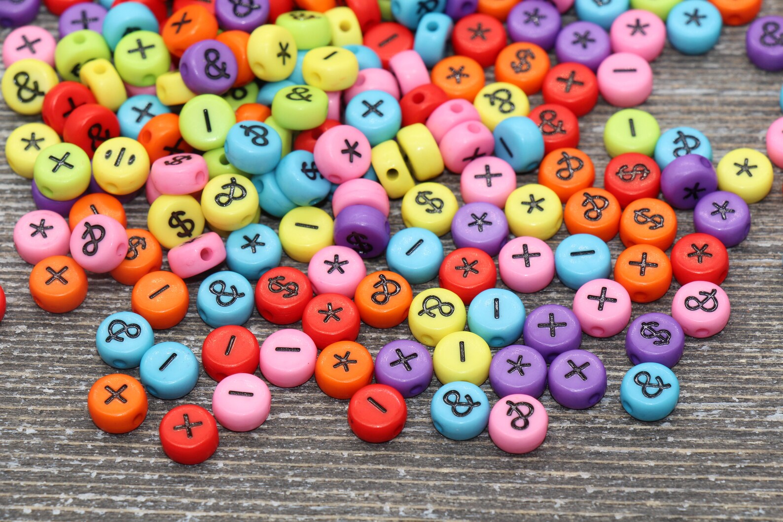 Ampersand Asterisk Plus Minus Dollar Sign Symbol Beads - Etsy