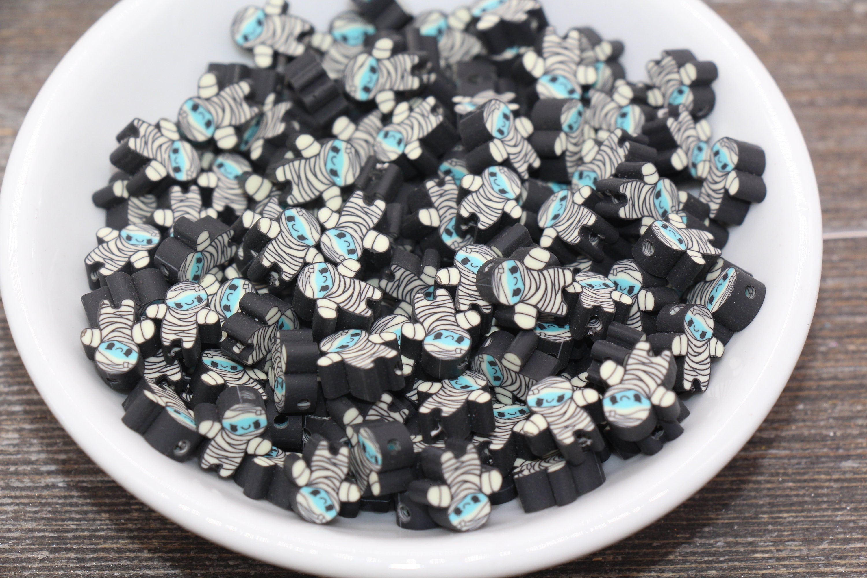 Mummy Polymer Clay Beads Monster Mummy Clay Beads Zombie - Etsy