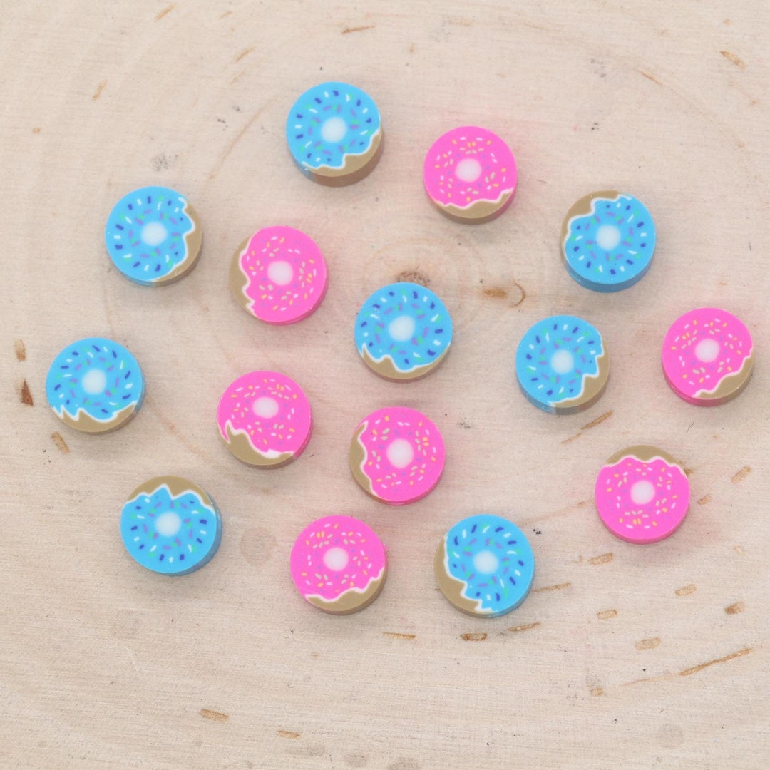 Donut Clay Beads, Doughnut Beads, Sweet Food Beads, Sprinkle Donut ...