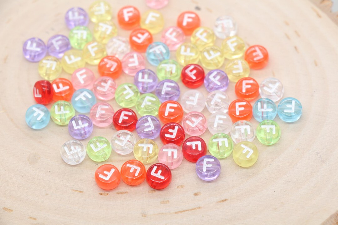 Letter F Beads, Mix Translucent Alphabet Letter Beads, Individual ...