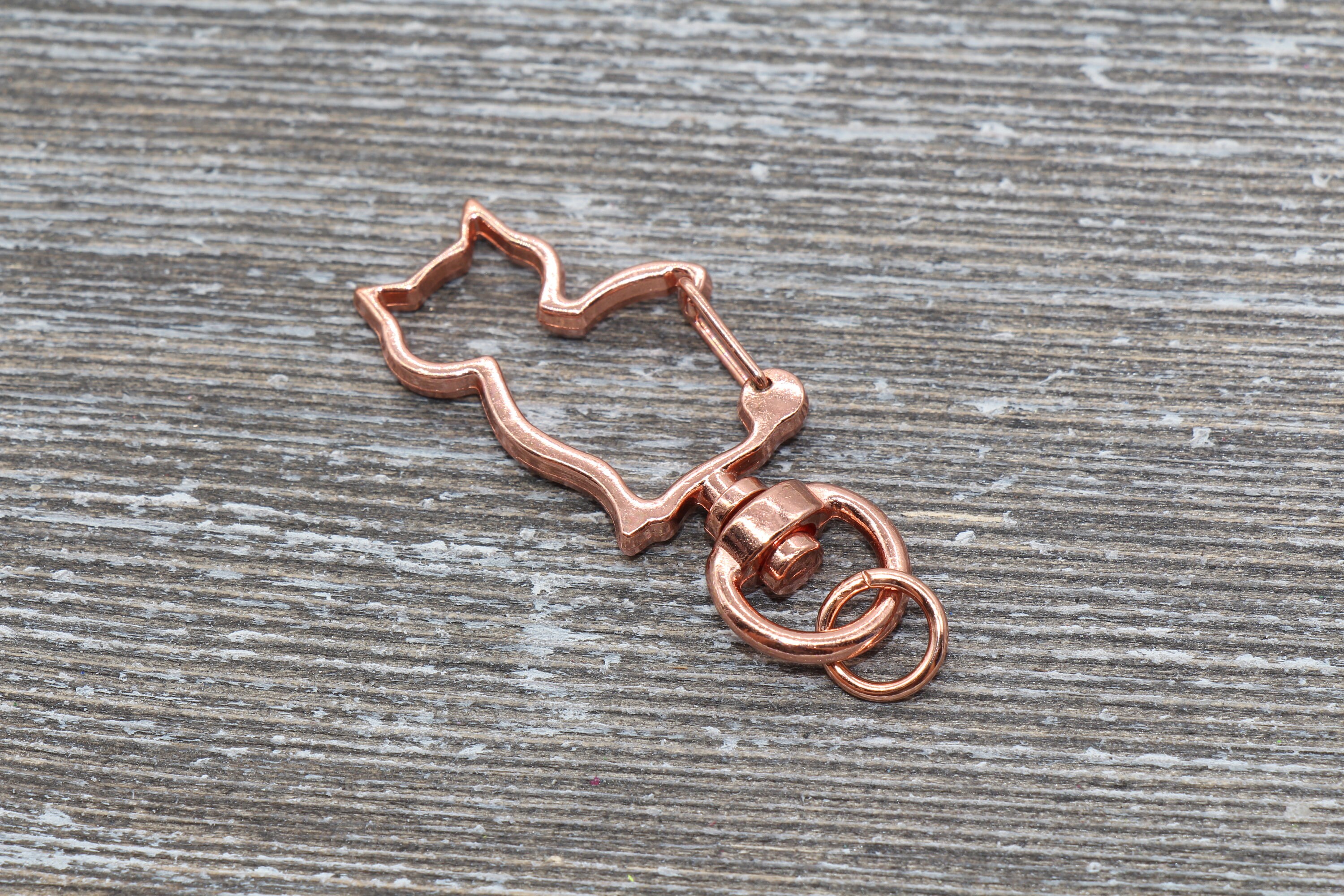 5 Cat Clasp Key Chain Cat Shape Swivel Clasp Key Rings Cat - Etsy