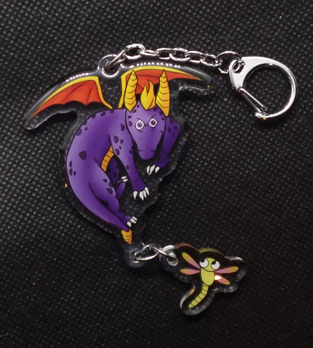 Spyro the Dragon Double Sided Clear Acrylic Keychain Linking - Etsy