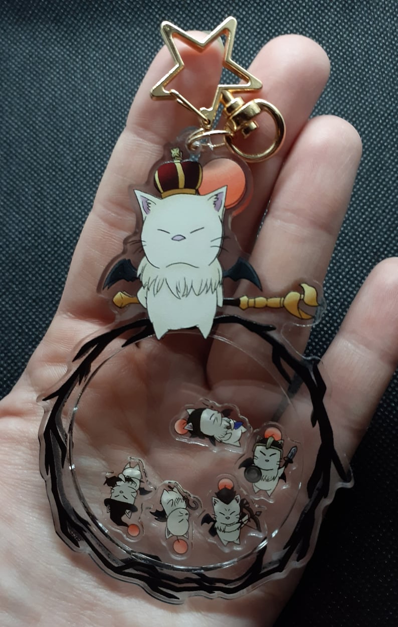 Final Fantasy XIV King Mog Moogle Acrylic Shaker Charm - Etsy
