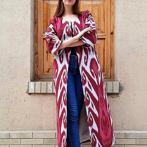 Handwoven Uzbek Ikat Chapan ,coat ,robe,kaftan ,jacket,clothing From ...