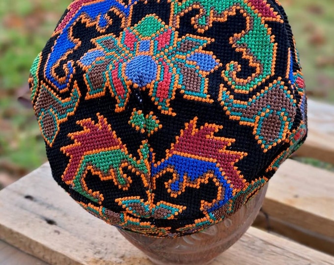 Traditional Uzbek Hand Embroidery Head Wear ,duppi Cap, Skullcap,duppi ...