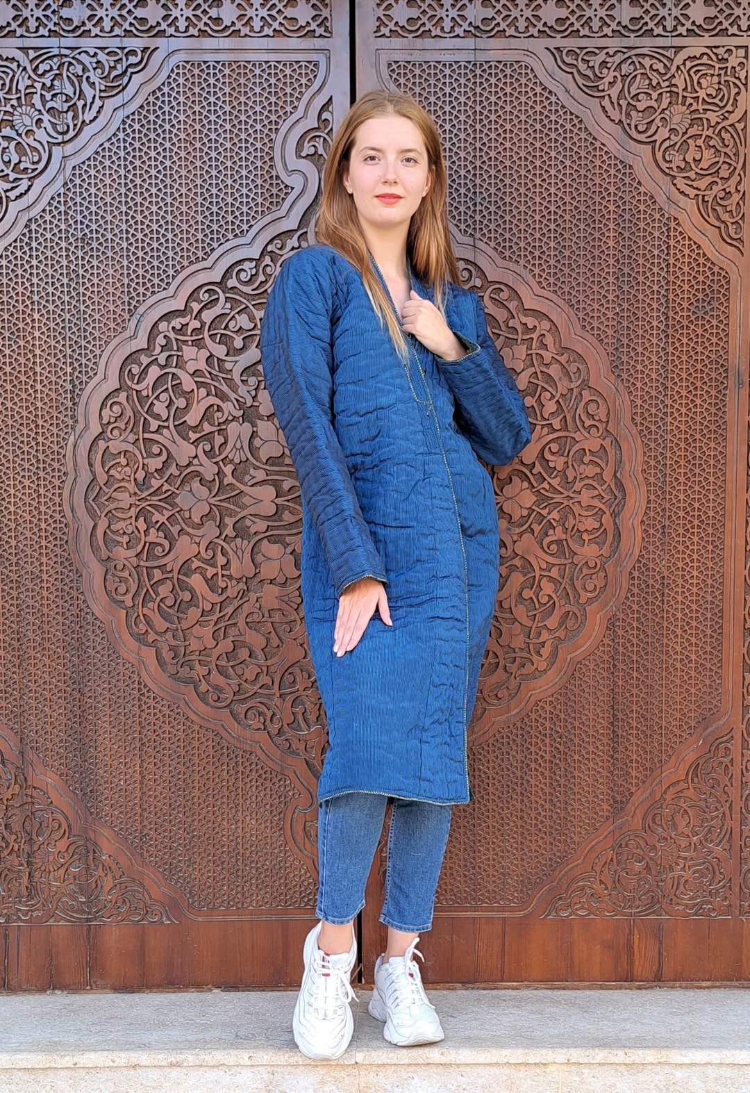 Uzbek Handmade Warm Quilted Chapan, Coat, Robe From a Vintage Bekasam ...