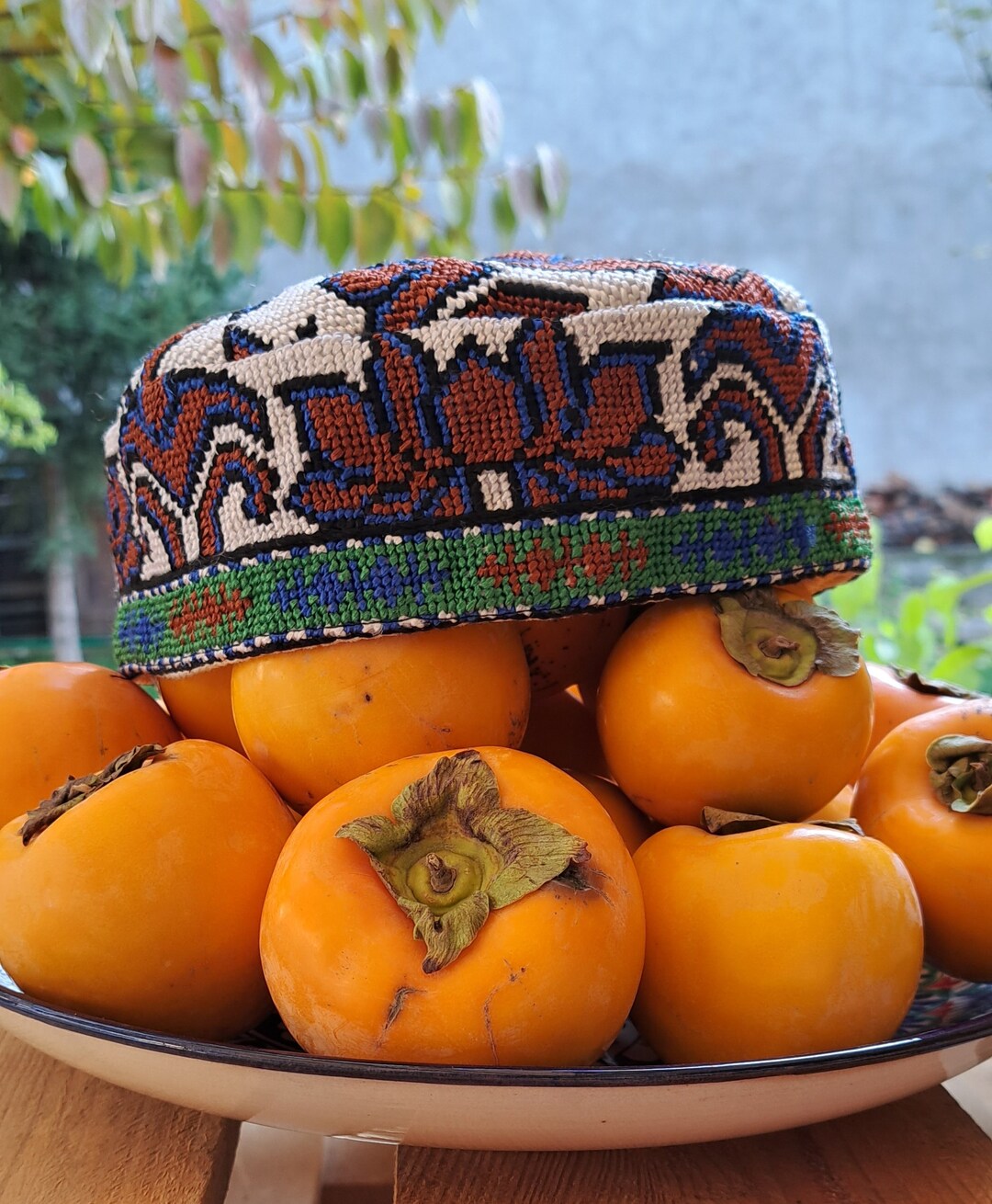 Traditional Uzbek Hand Embroidery Head Wear ,duppi Cap, Skullcap,duppi ...