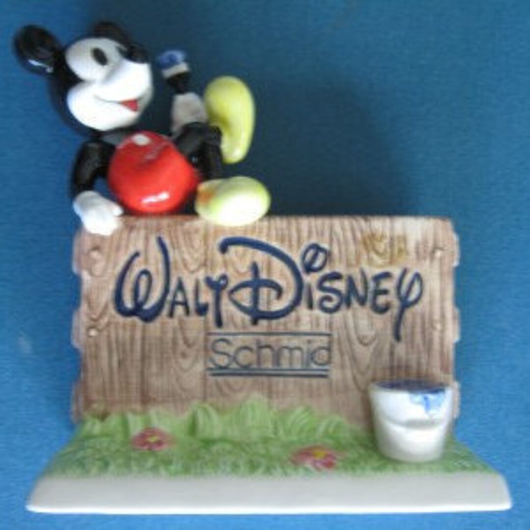 Walt Disney Signature Mickey Mouse Figurine Schmid Dealer Display - Etsy