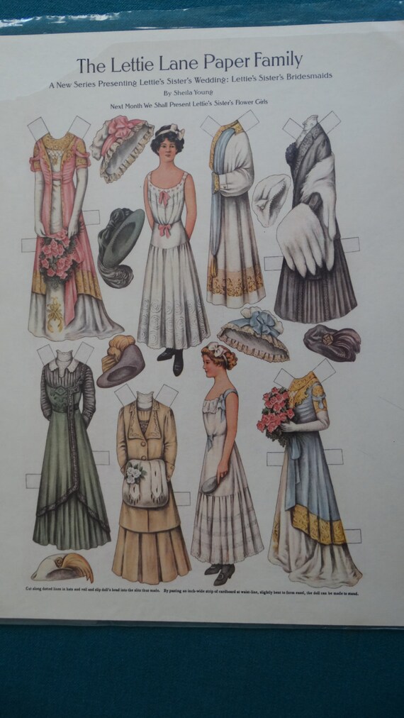 The Lettie Lane Paper Doll Family Lettie's Sister's | Etsy