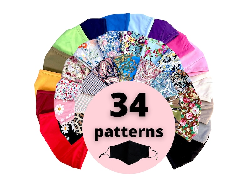 Bulk* Face Masks, Set of 10-100 Masks, Clearance, 100% Cotton, Nose ...