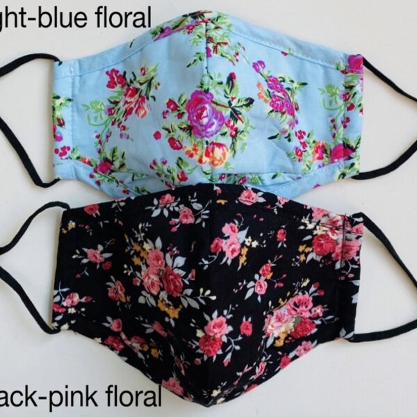 Floral Face Mask - Etsy
