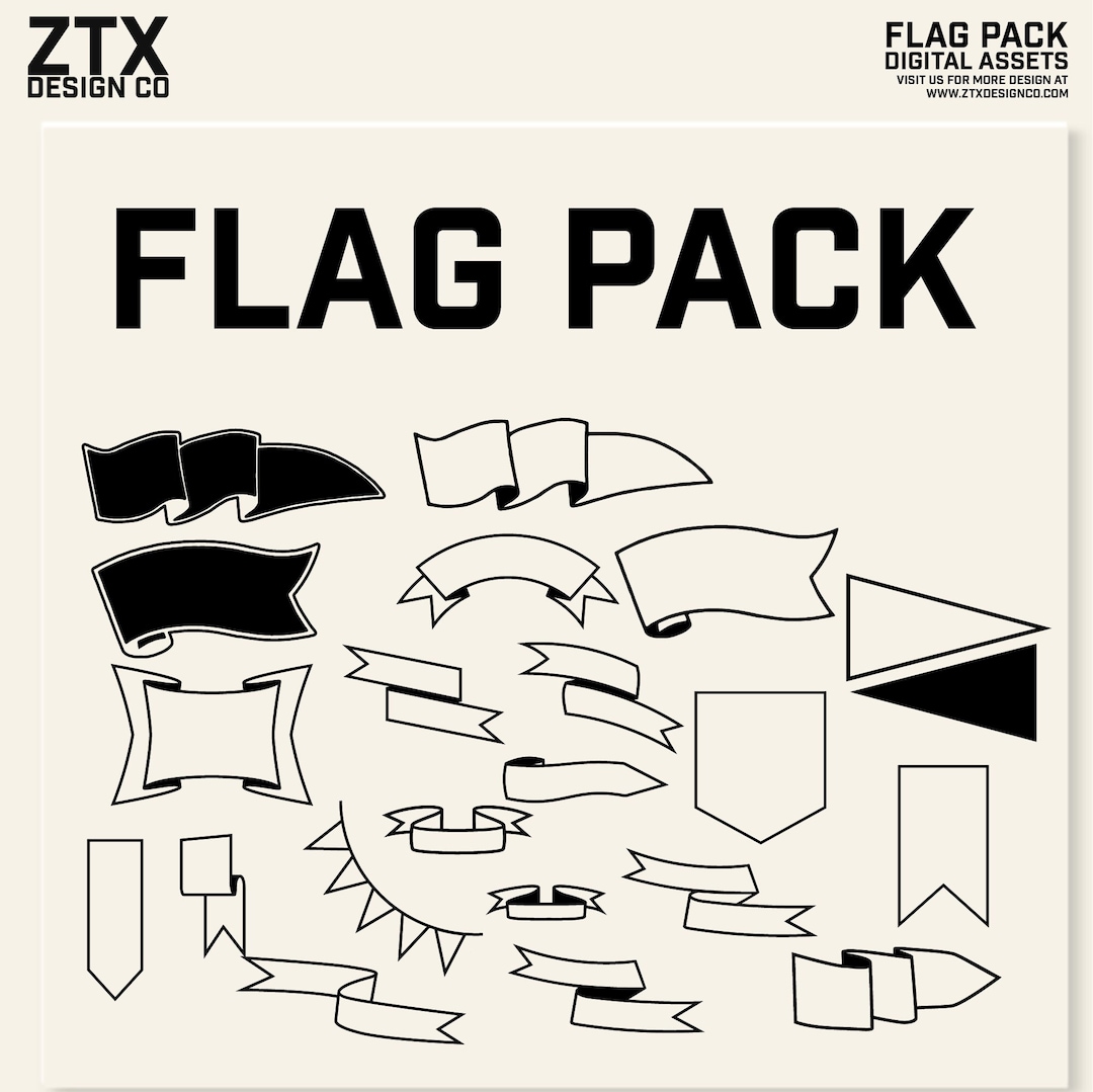 Flag Pack Downloadable Assets SVG Printable Cricut Silhouette Laser ...