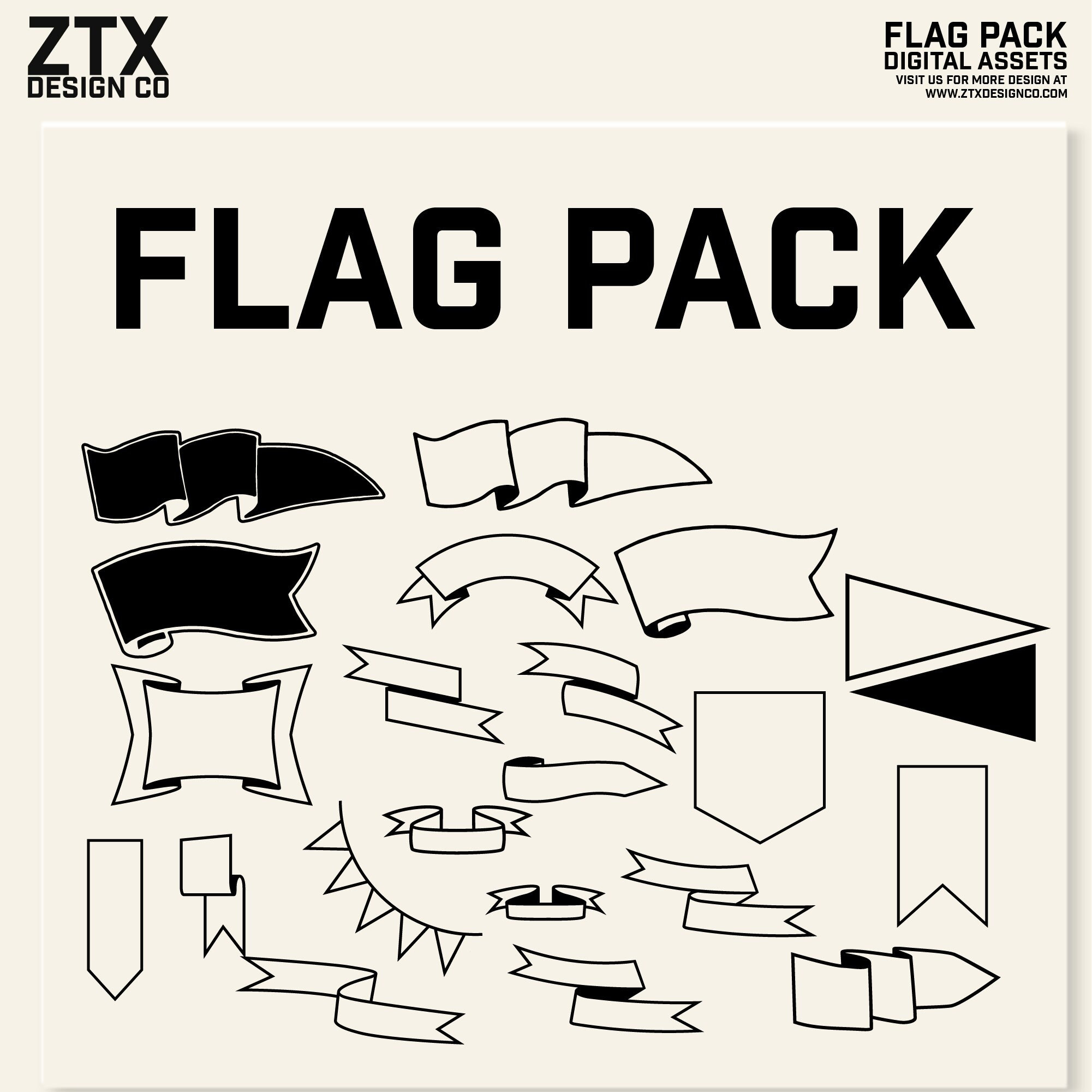 Flag Pack Downloadable Assets SVG Printable Cricut Silhouette Laser ...