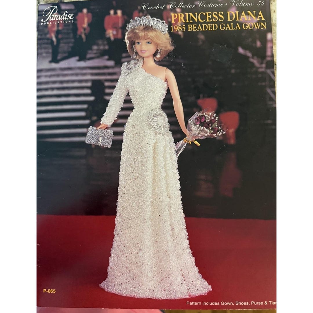 Princess Diana Beaded Gala Gown Pattern Paradise Crochet Costume 1985 ...