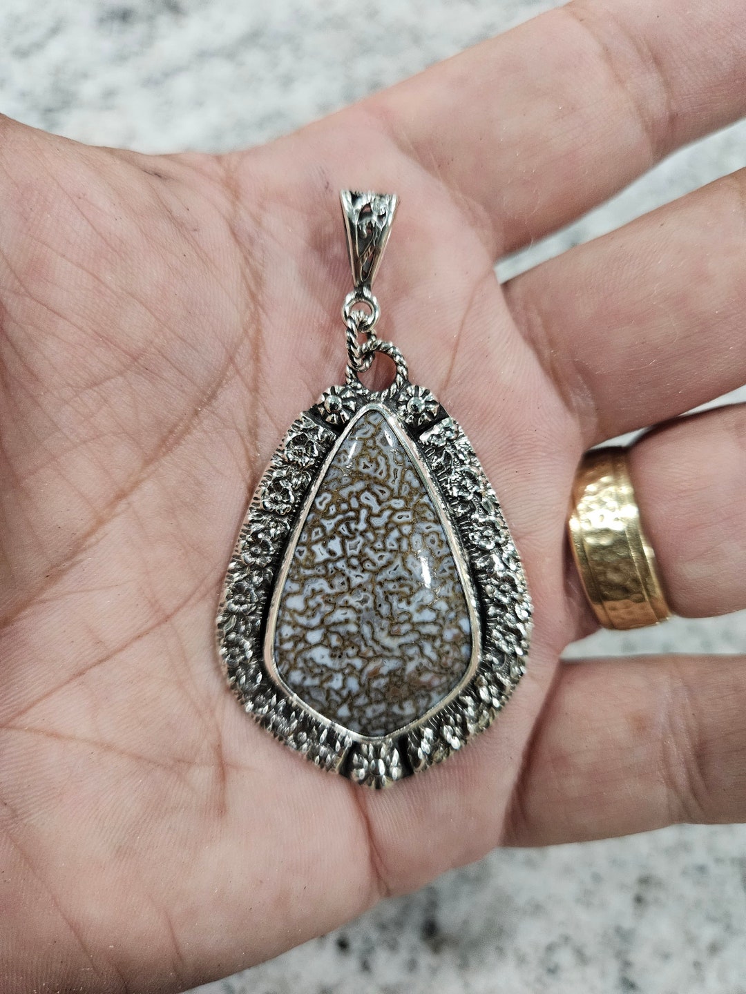 Dinosaur Bone Pendant Custom Artisan Handmade 925 - Etsy