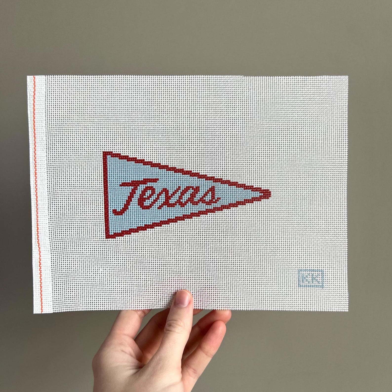 Texas Pennant - Needlepoint Canvas - Etsy