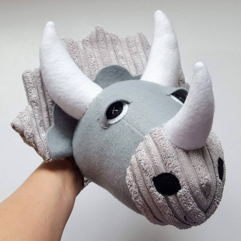 Dinosaur Wall Mount Monochrome Kids Bedroom Decor Faux - Etsy