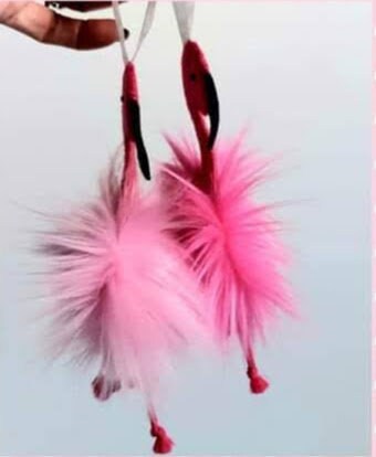 Pink Flamingo Christmas Bauble, Fluffy Tree Decoration, Flamingo Gifts ...