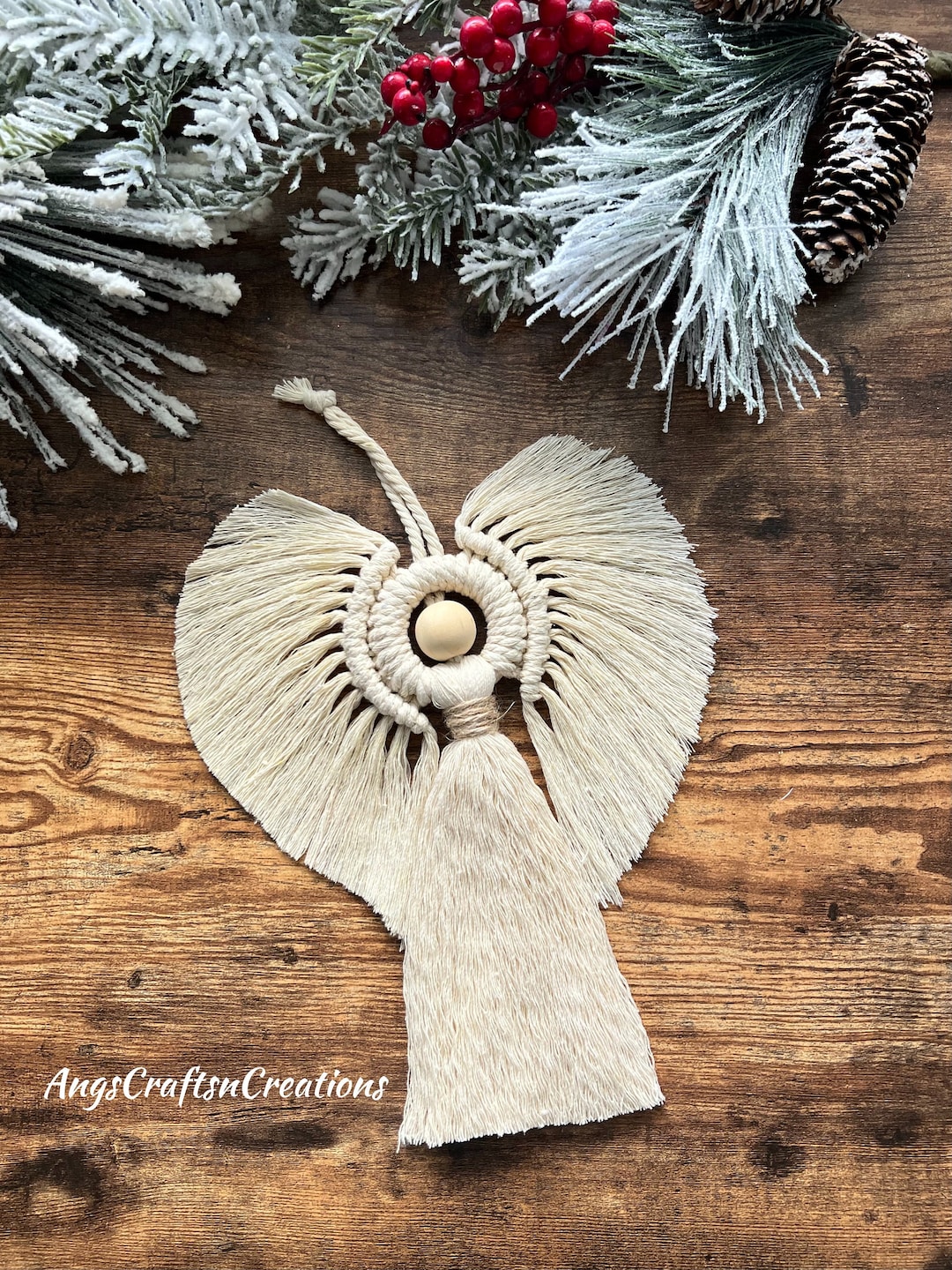 Macrame Angel Decor/wall Hanging/holiday Home Decor/ornament - Etsy