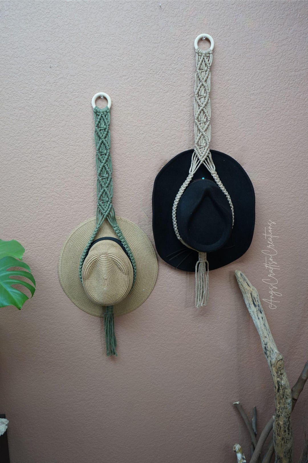 Macrame Hat Holder: Macrame Wall Hanging - Etsy