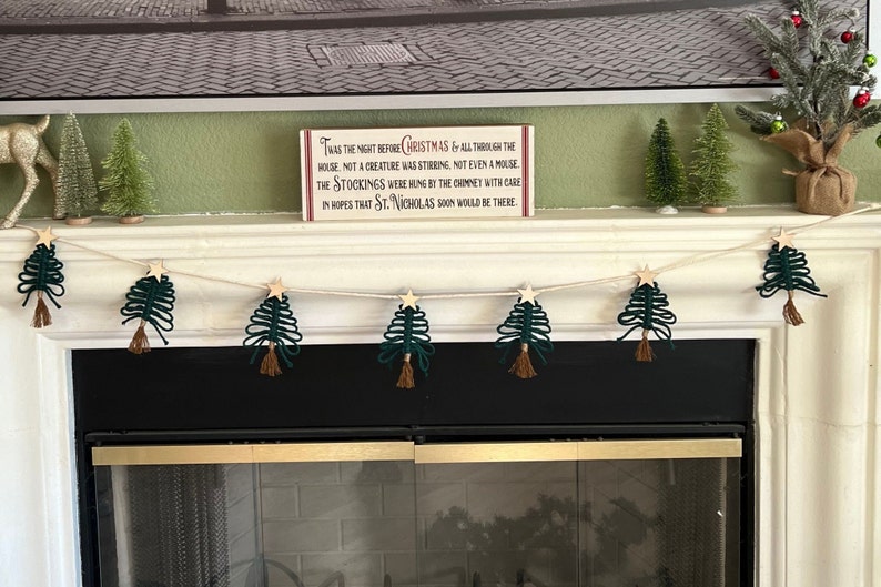 Macrame Tree Garland: Boho Christmas Garland - Etsy