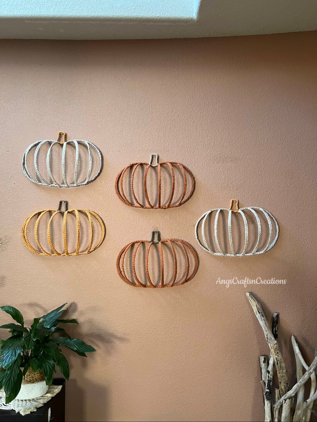 Macrame Pumpkin Wall Hanging//pumpkin Decor//limited Quantity - Etsy