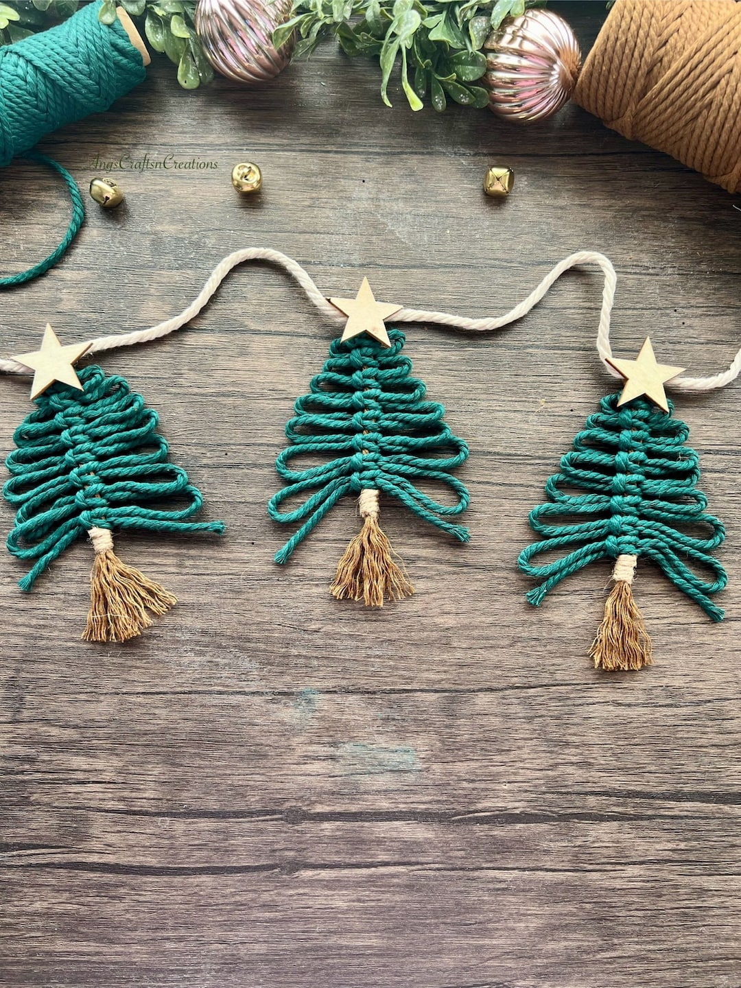 Macrame Tree Garland: Boho Christmas Garland - Etsy