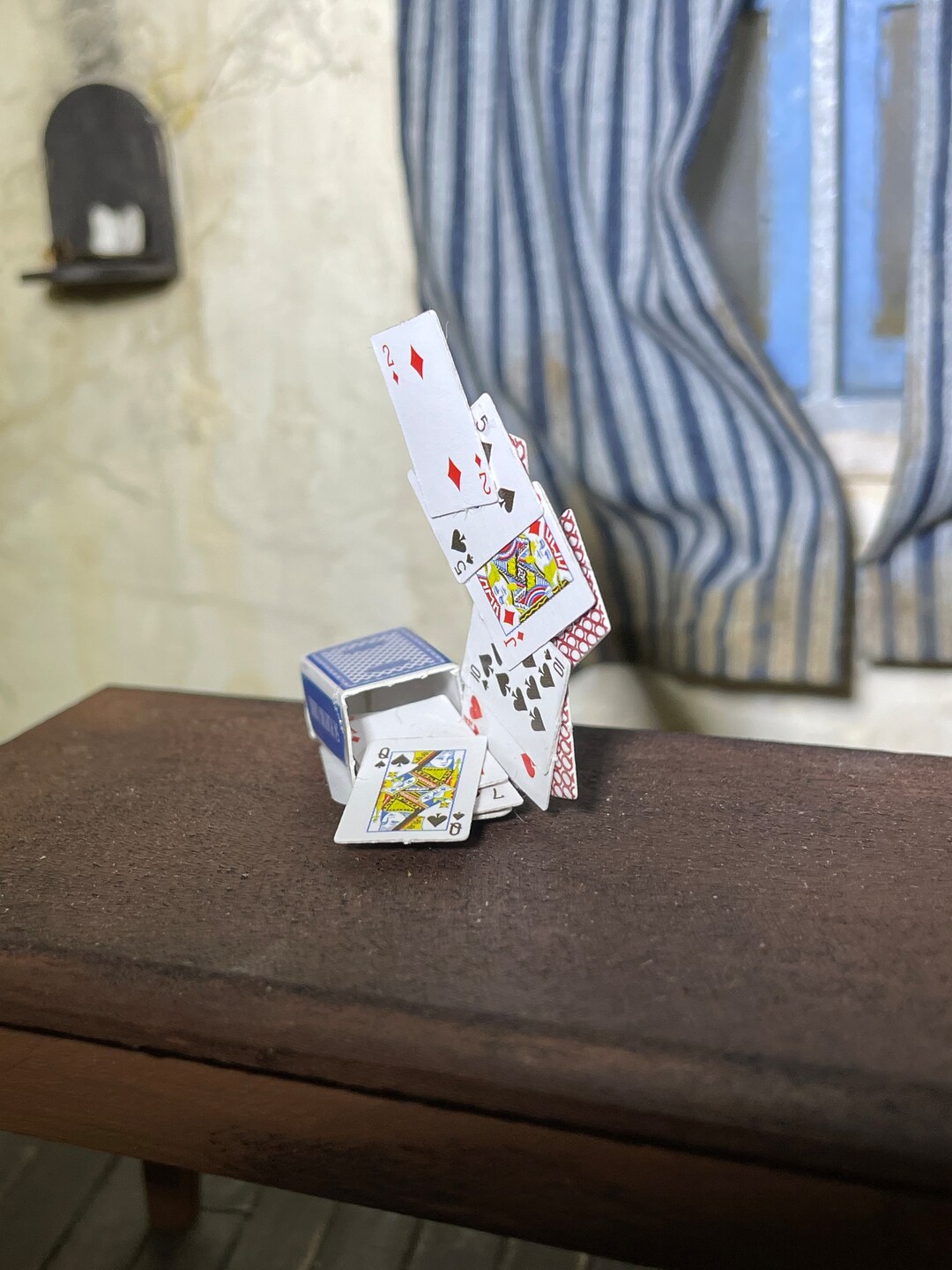 Miniature Flying Playing Card Deck Dollhouse Fortune Teller 1/12scale ...