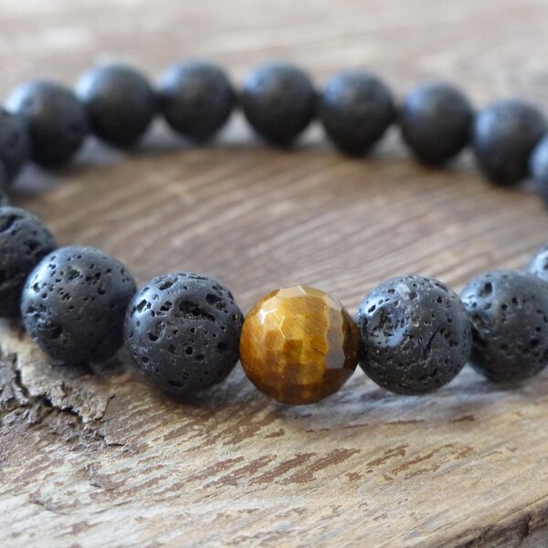 Mens Lava Bracelet - Etsy
