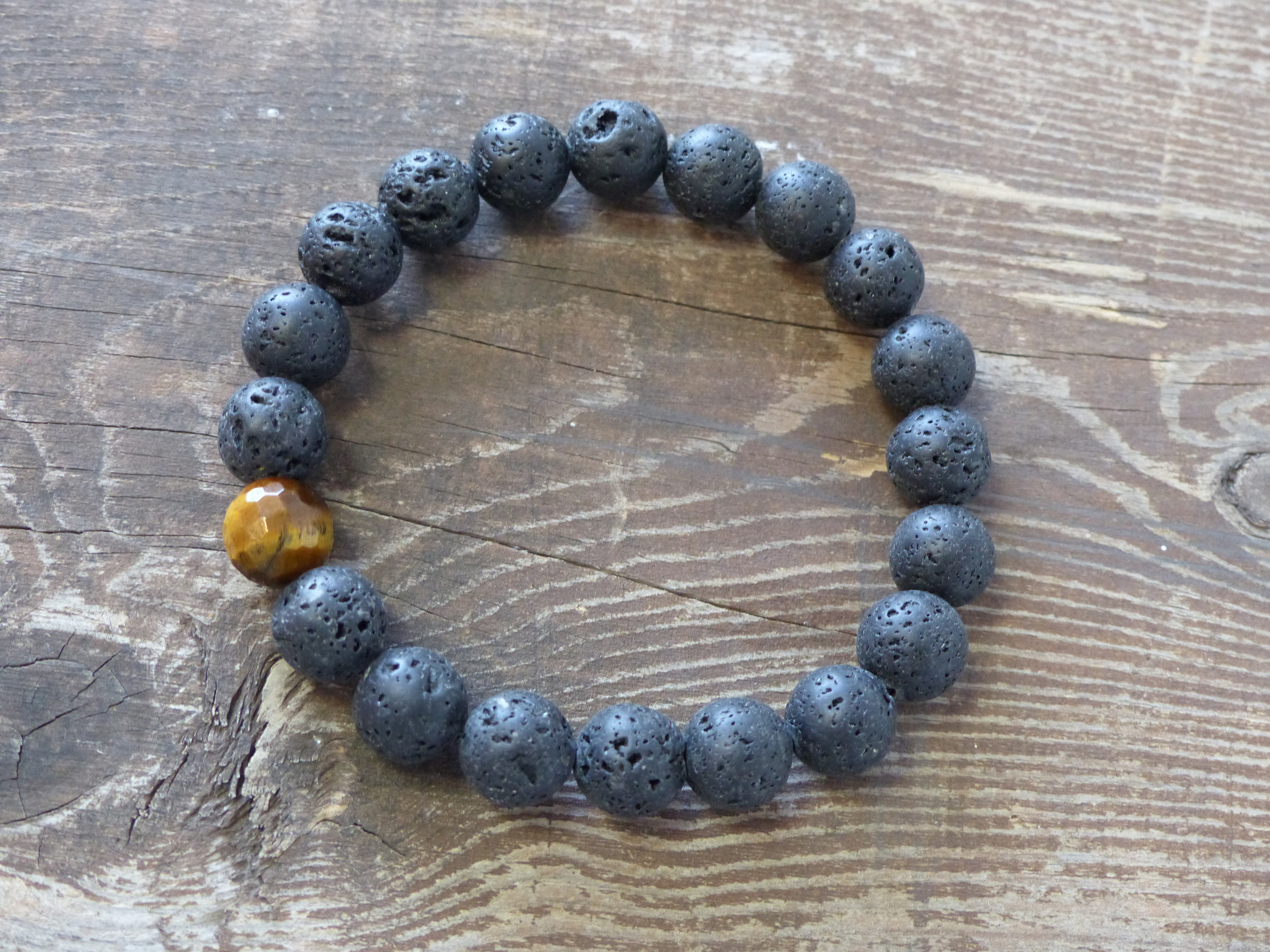 10mm Volcanic Lava Stone Bracelet Mens Lava Bracelet Boyfriend - Etsy