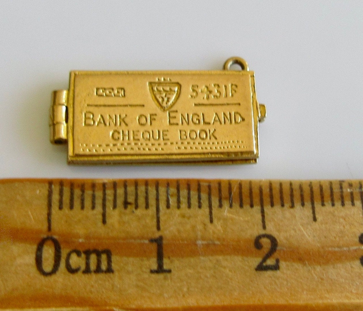 Nuvo 9ct Gold Cheque Book Charm Opens to Cheque - Etsy
