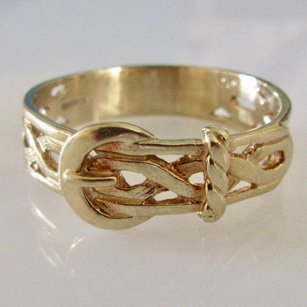 Gold Buckle Ring - Etsy