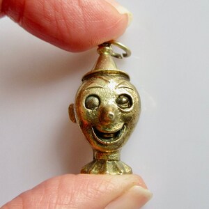 Large 9ct Gold Clown Articulated Enamel Charm or Pendant - Etsy