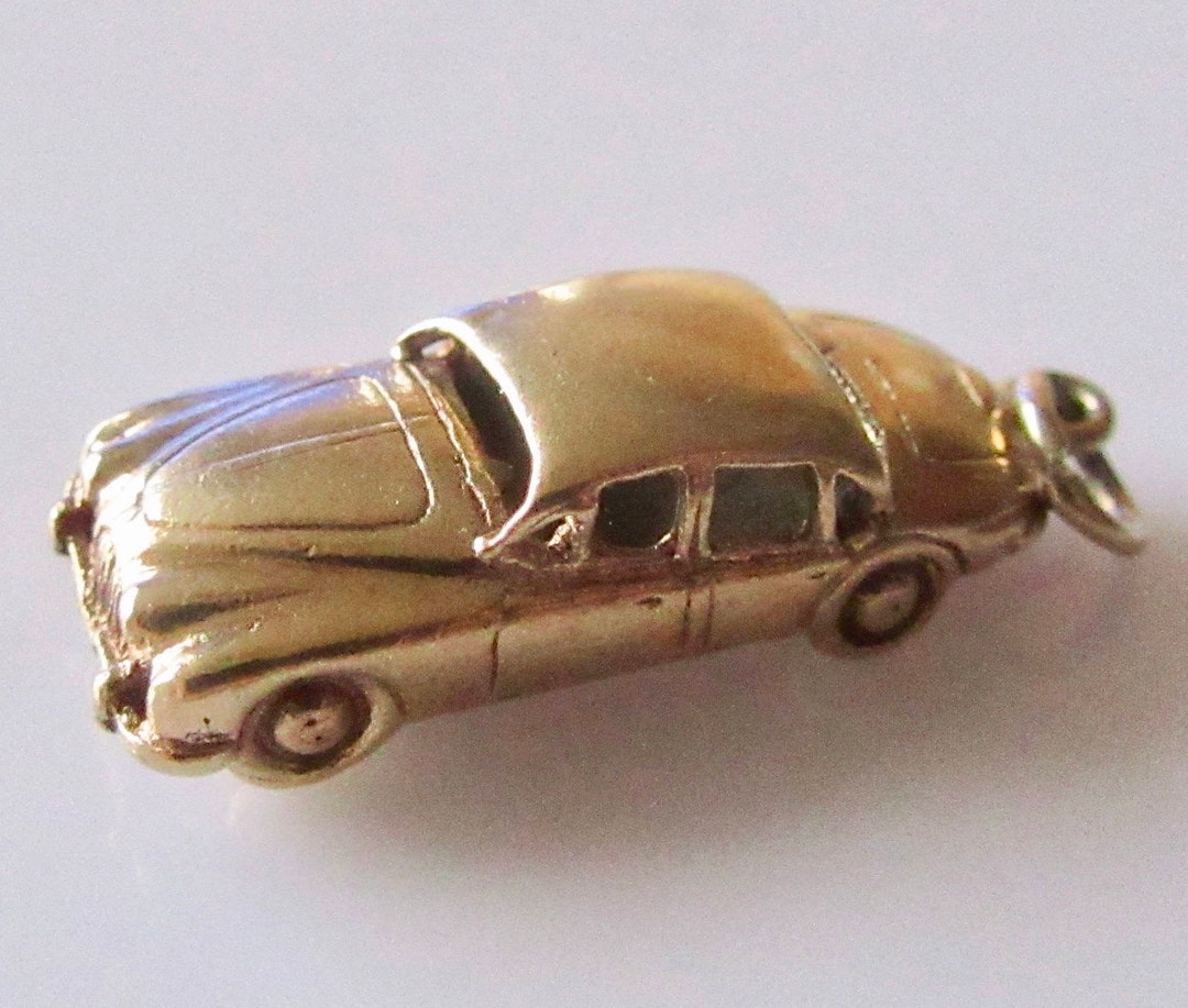 Jaguar Motor Car Large Gold Charm - Etsy UK