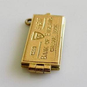 Nuvo 9ct Gold Cheque Book Charm Opens to Cheque - Etsy