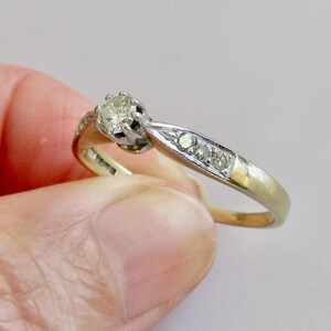 Vintage 9ct Gold Multi Diamond Band Ring - Etsy