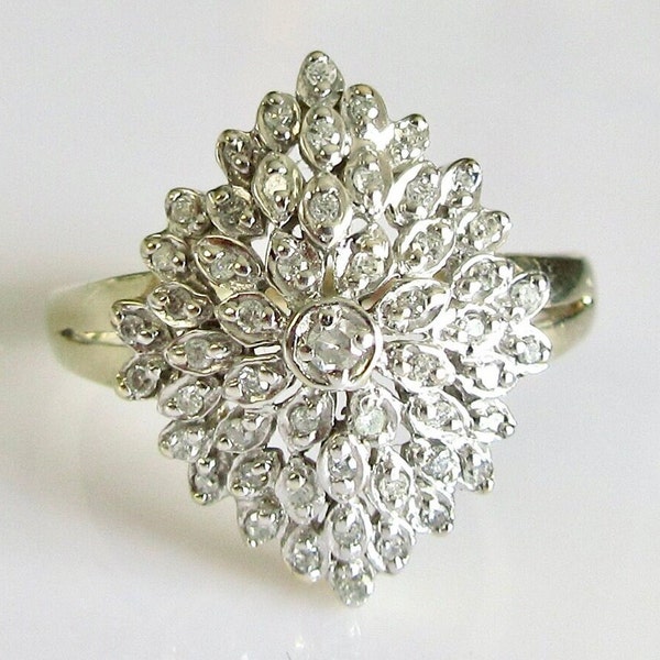 Diamond Cluster Ring - Etsy