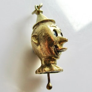 Large 9ct Gold Clown Articulated Enamel Charm or Pendant - Etsy