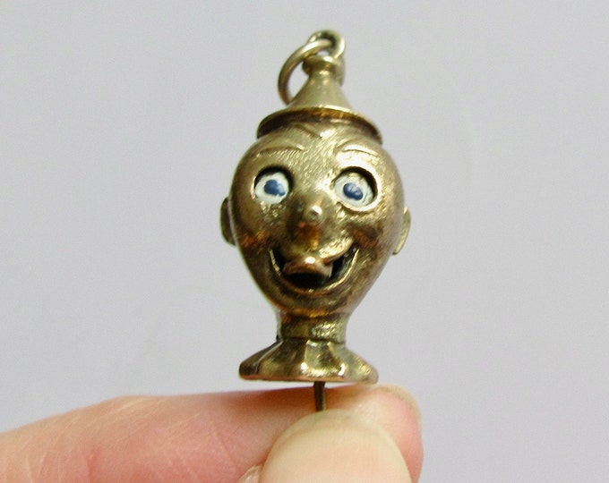 Large 9ct Gold Clown Articulated Enamel Charm or Pendant - Etsy
