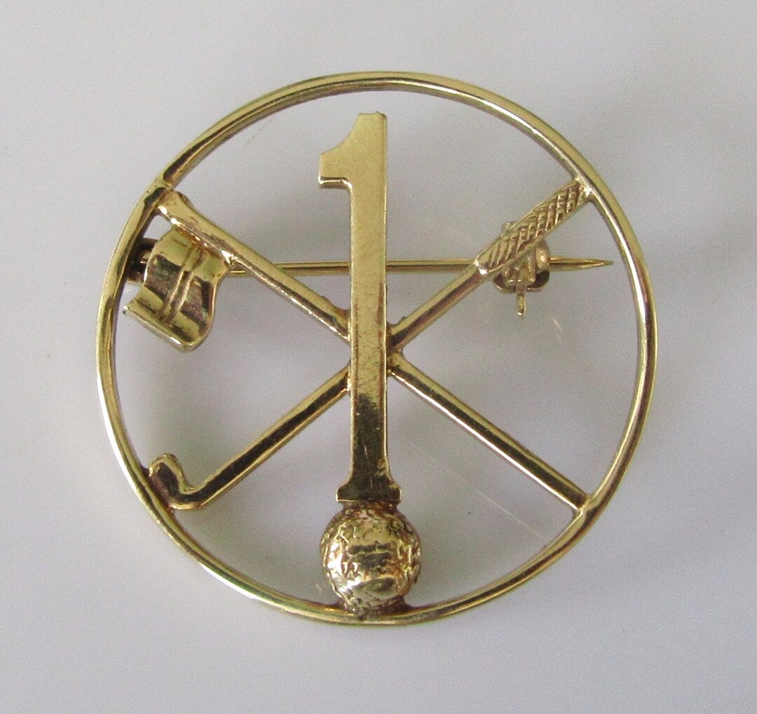 Hole in One Vintage 9ct Gold Golf Pin or Brooch - Etsy