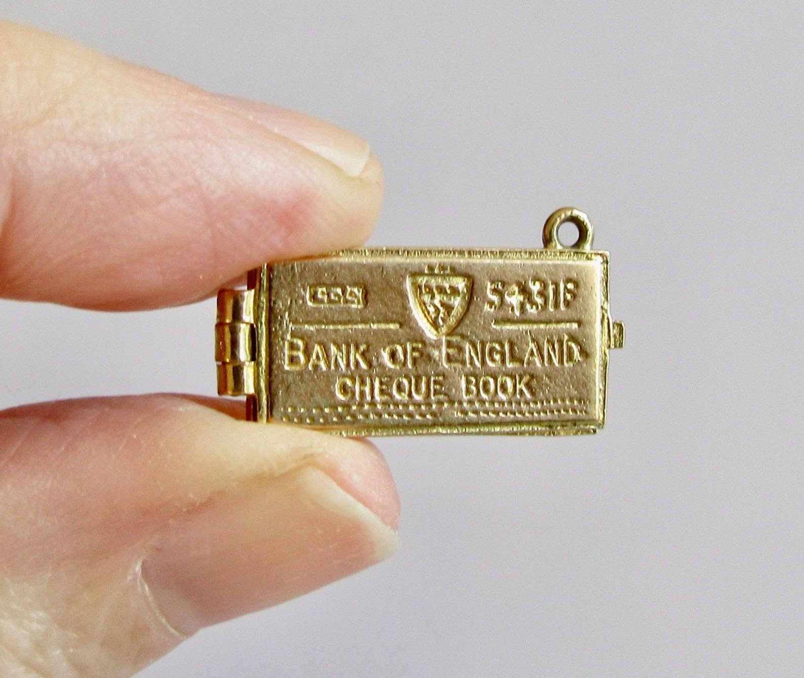 Nuvo 9ct Gold Cheque Book Charm Opens to Cheque - Etsy